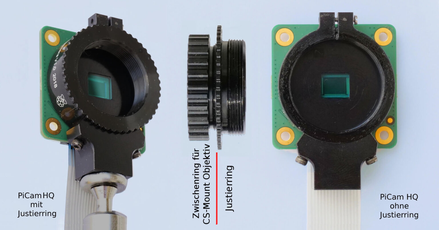 Eine Raspberry Pi HQ Kamera mit 12,3 MPix und Pentax-K Optik